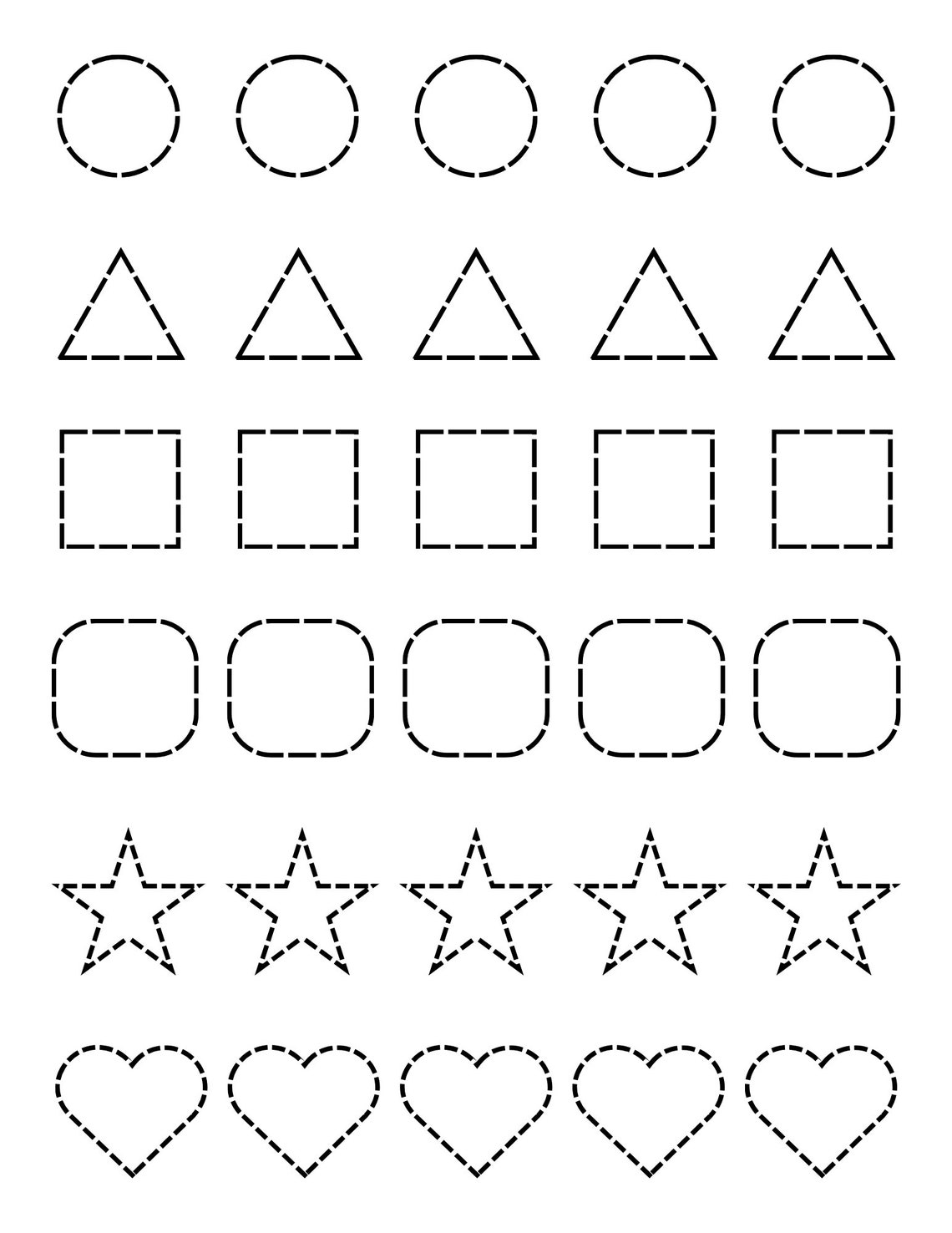 Tracing Things Shapes 1 Mini Bundle, Preschool Worksheet, Shape Tracing ...