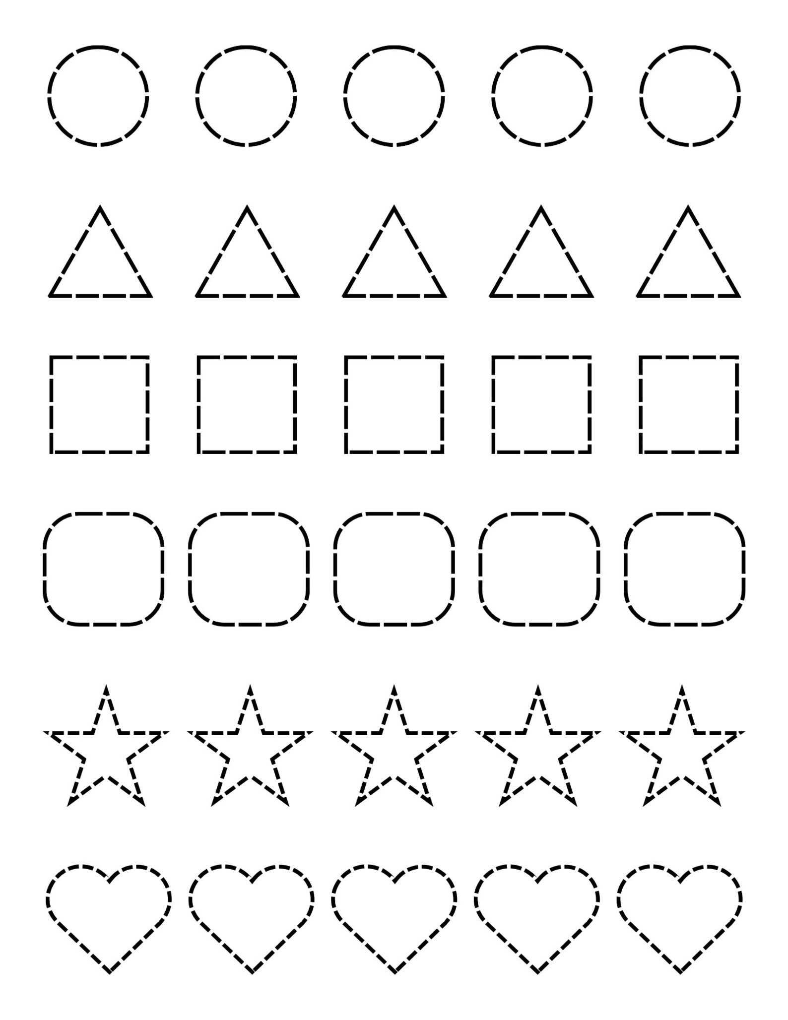 Tracing Things Shapes 1 Mini Bundle, Preschool Worksheet, Shape Tracing ...