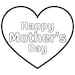 Mother's Day/ Simple Heart/ Coloring Page/ PDF/ Mothers Days/ Mothers ...