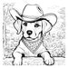 Cowboy Dog, Coloring Page, Coloring Activity, Summer Activity, Kids ...