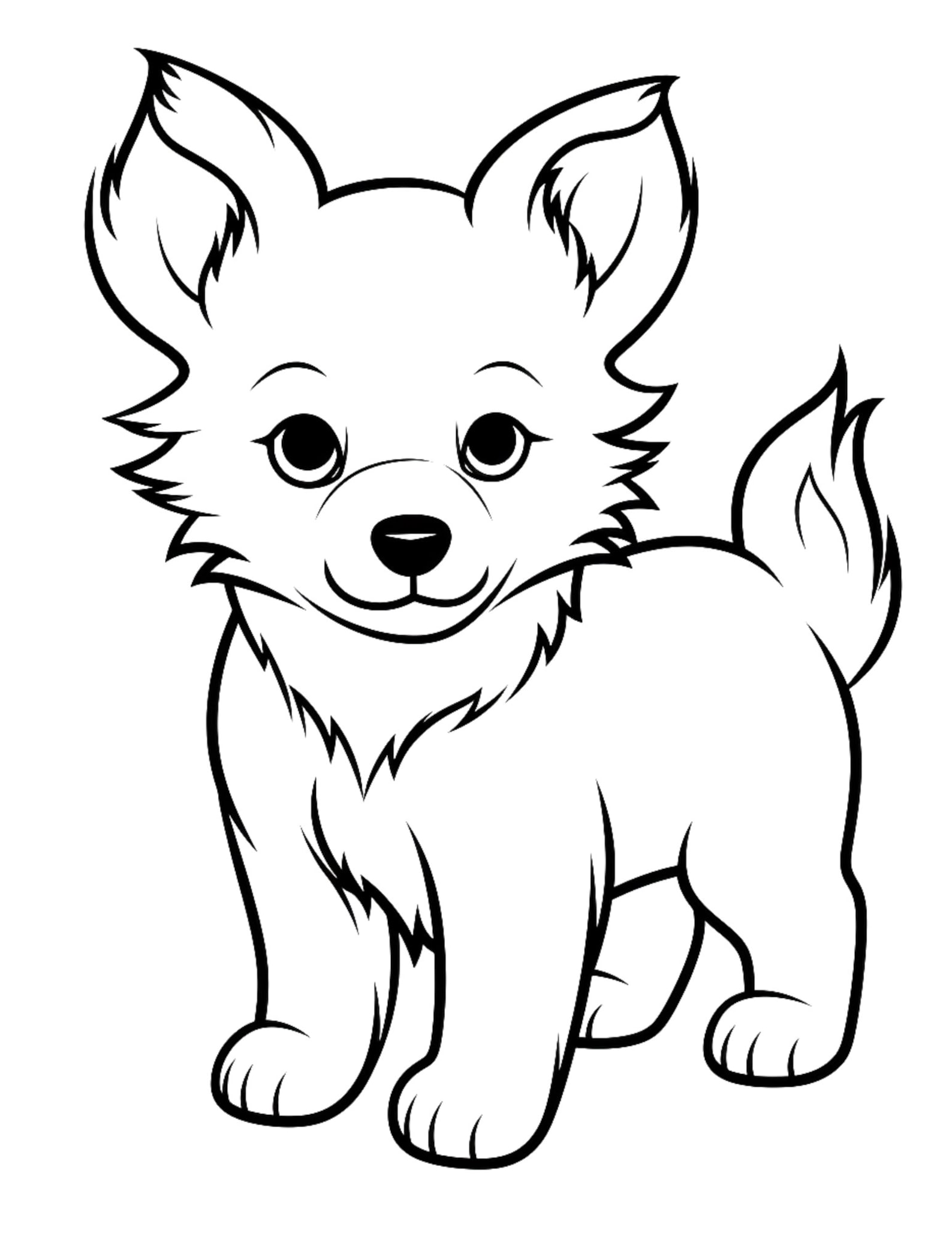 Dog Coloring Page, Coloring Page, Dog, Cute Dog, Easy Coloring, Kids ...