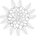 Relaxing Flower Coloring Page, Coloring Page, Adult Coloring Page ...
