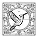 Stained Glass Bird, Coloring Page, Animal Coloring Page, Stained Glass ...