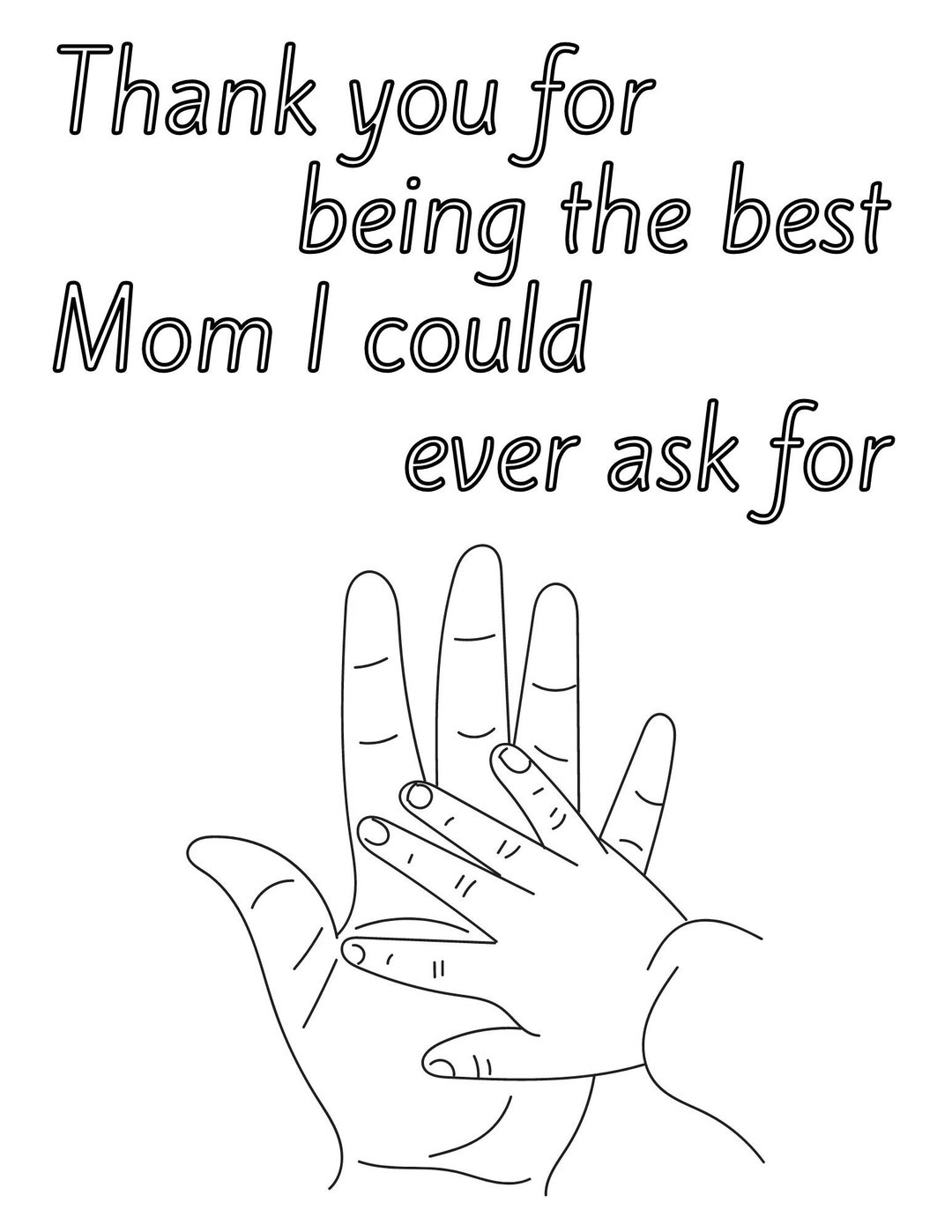 Thank You Hands, Mothers Day, Mothers Day Gift, Birthday Gift ...