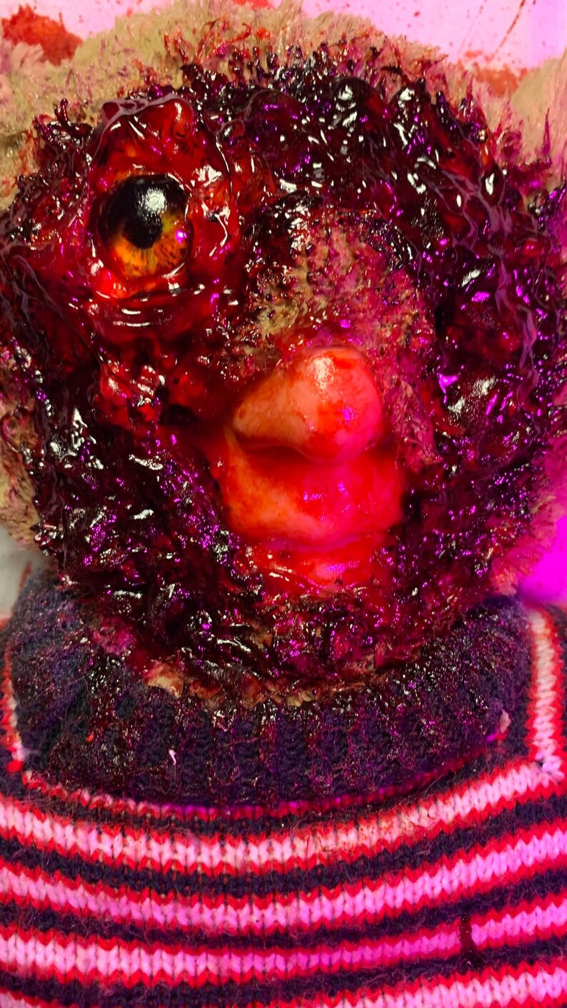 Creepy Teddy Bear Creepy Plush Horror Plush Scary Plush Gothic Decor ...