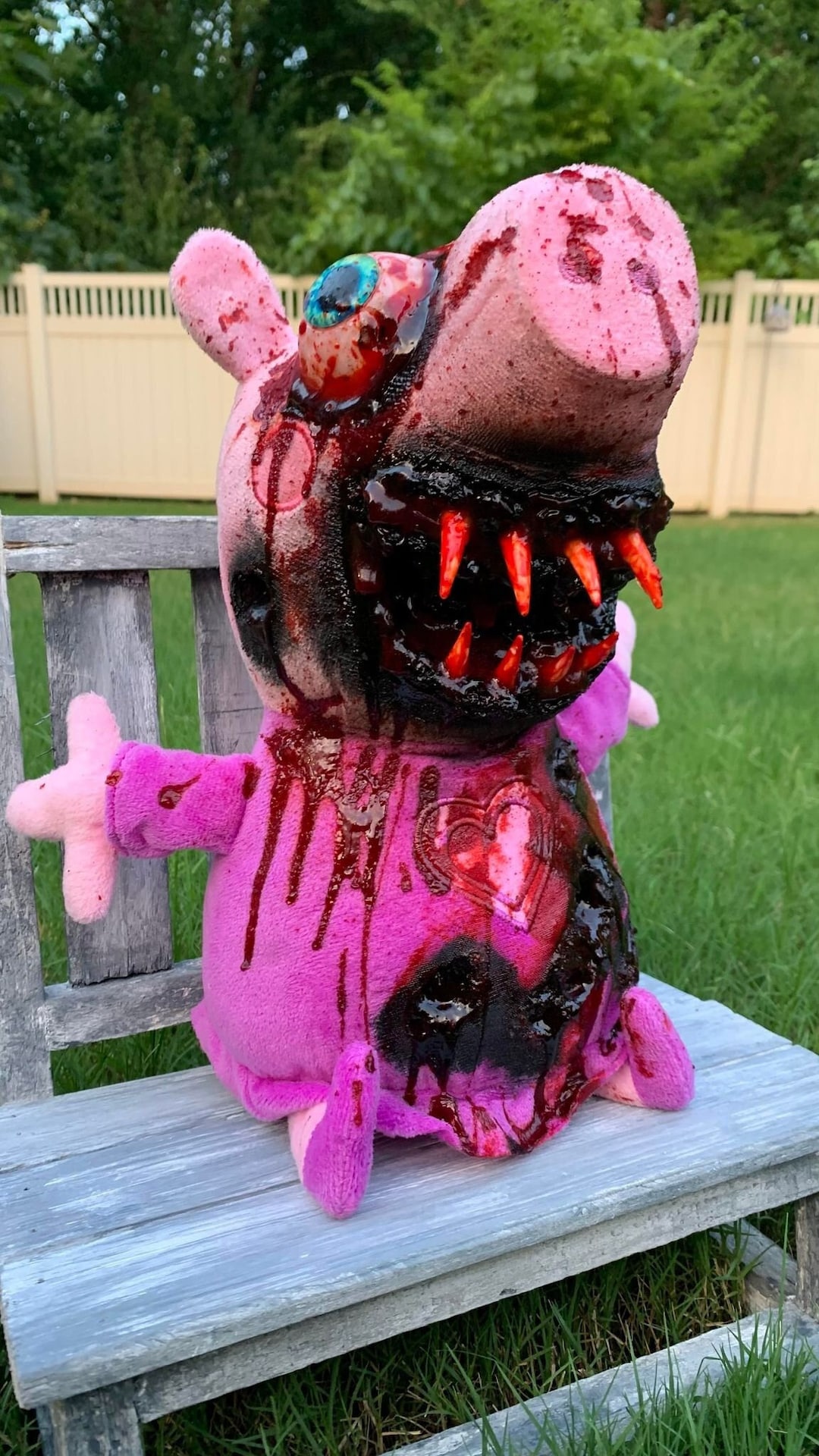 Peppa Pig Creepy Plush Horror Plush Scary Plush Gothic Decor Halloween ...