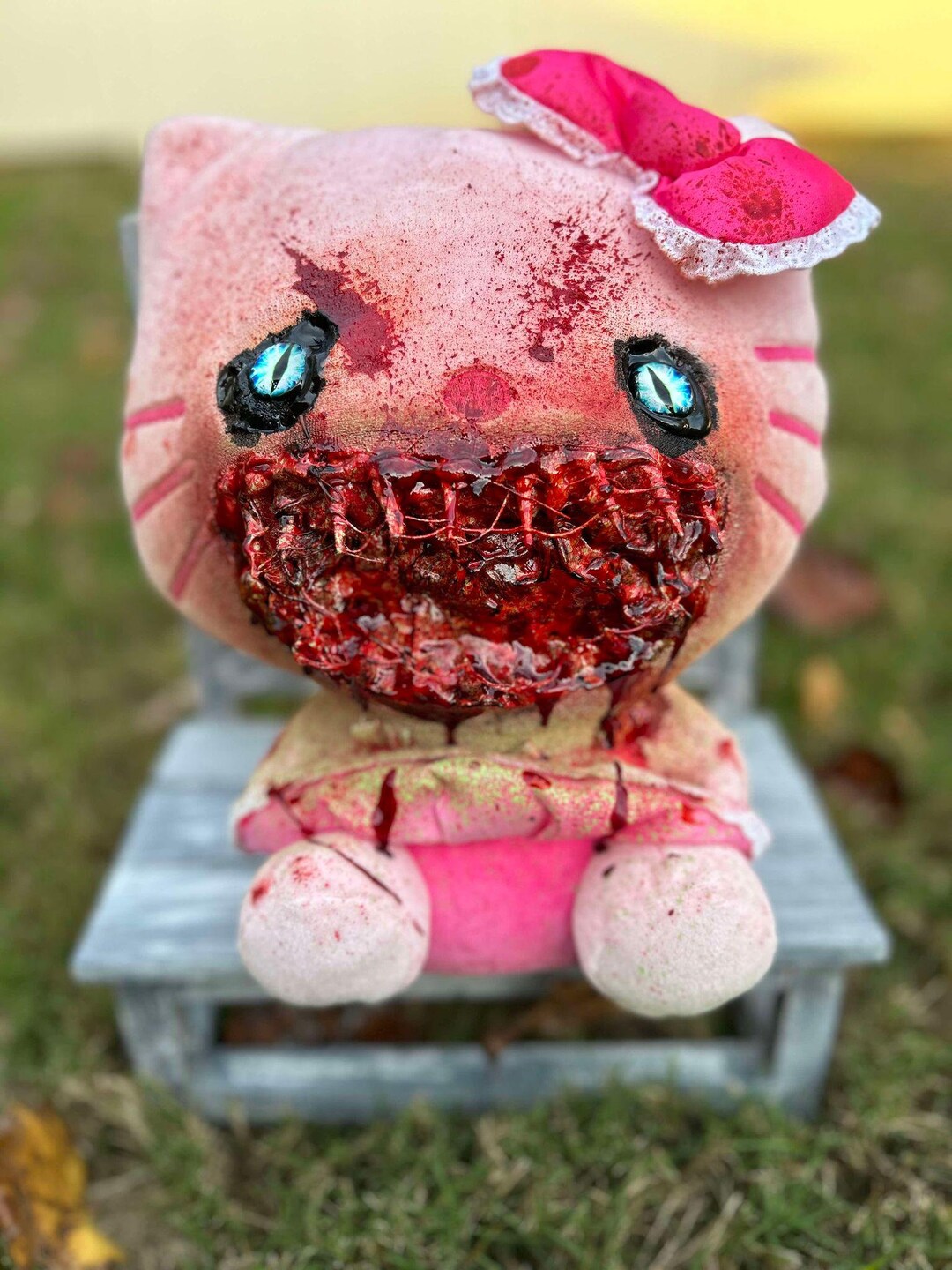 Evil Kitty - Creepy Plush - Horror Plush - Scary Plush - Gothic Decor ...