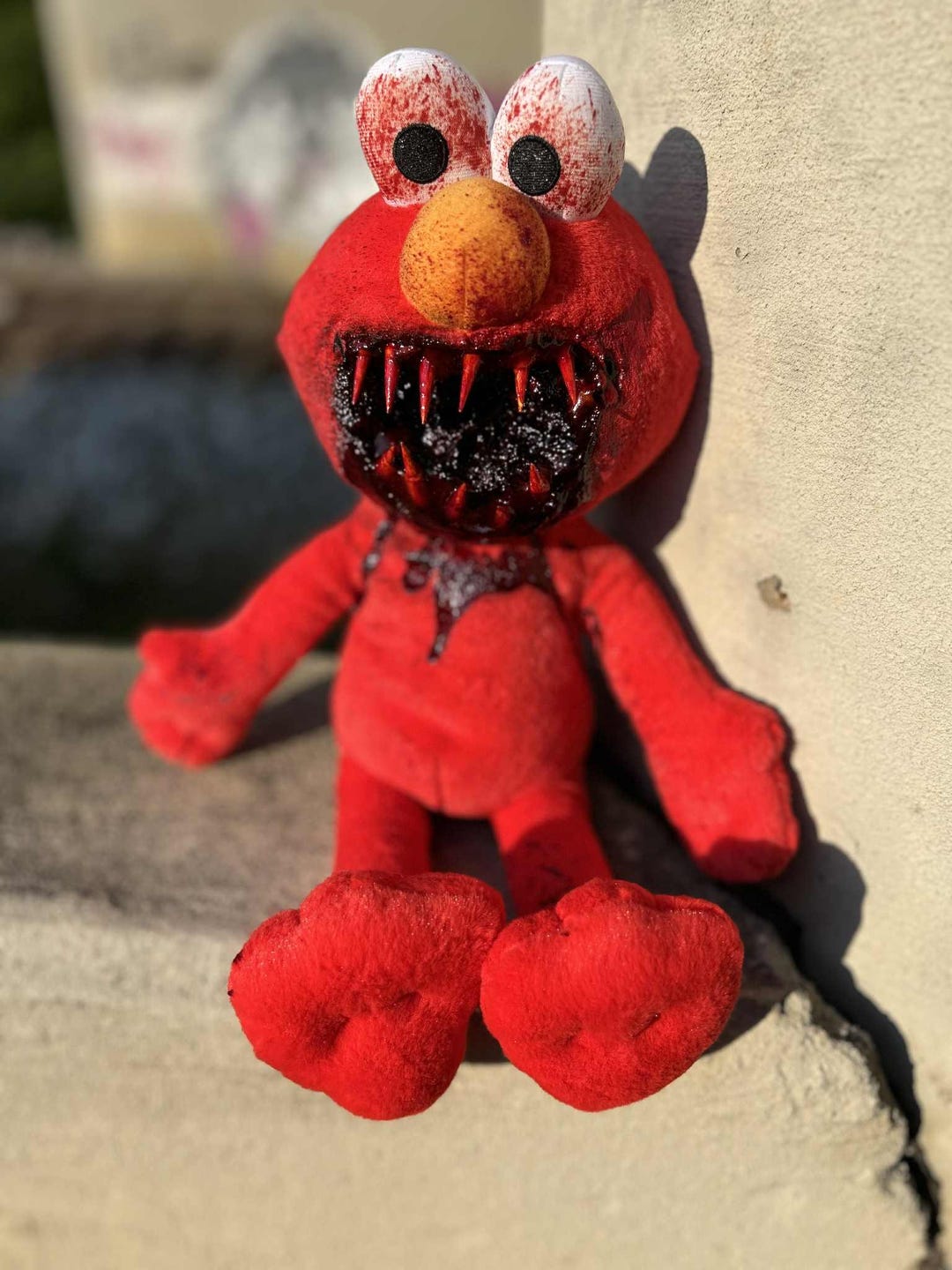 Creepy Elmo Plush: Horror Macabre Stuffed Animal - Display Only - Etsy