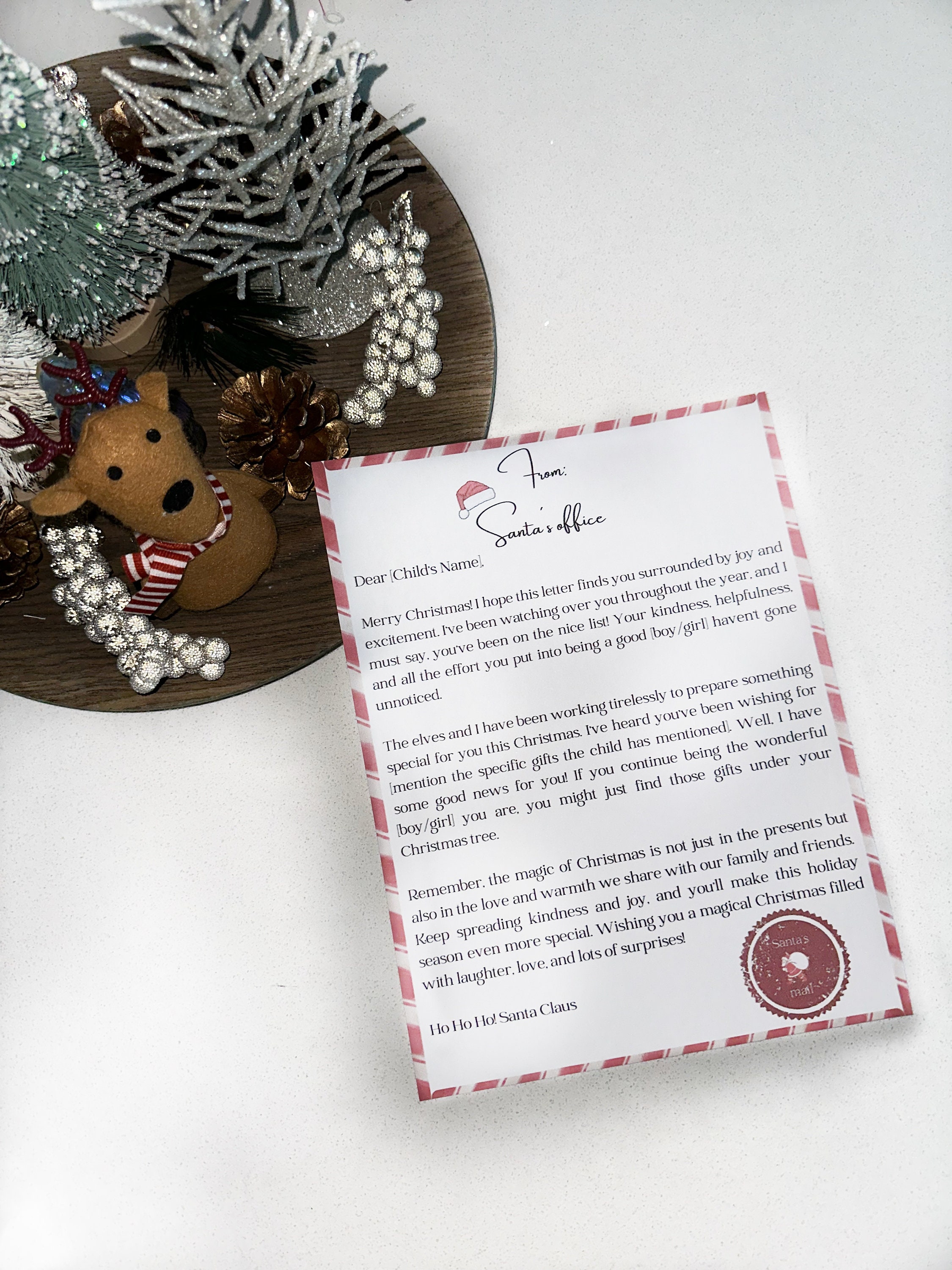 Santas Letter, Christmas Letter From Santa, Last Minute Gift, Christmas ...
