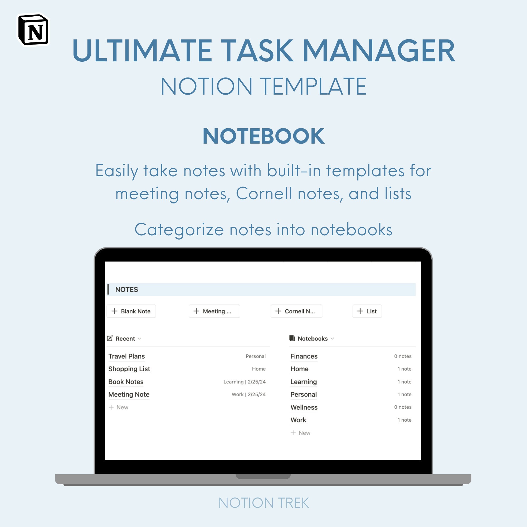 Ultimate Task Manager Notion Template — Your Digital Personal Assistant ...