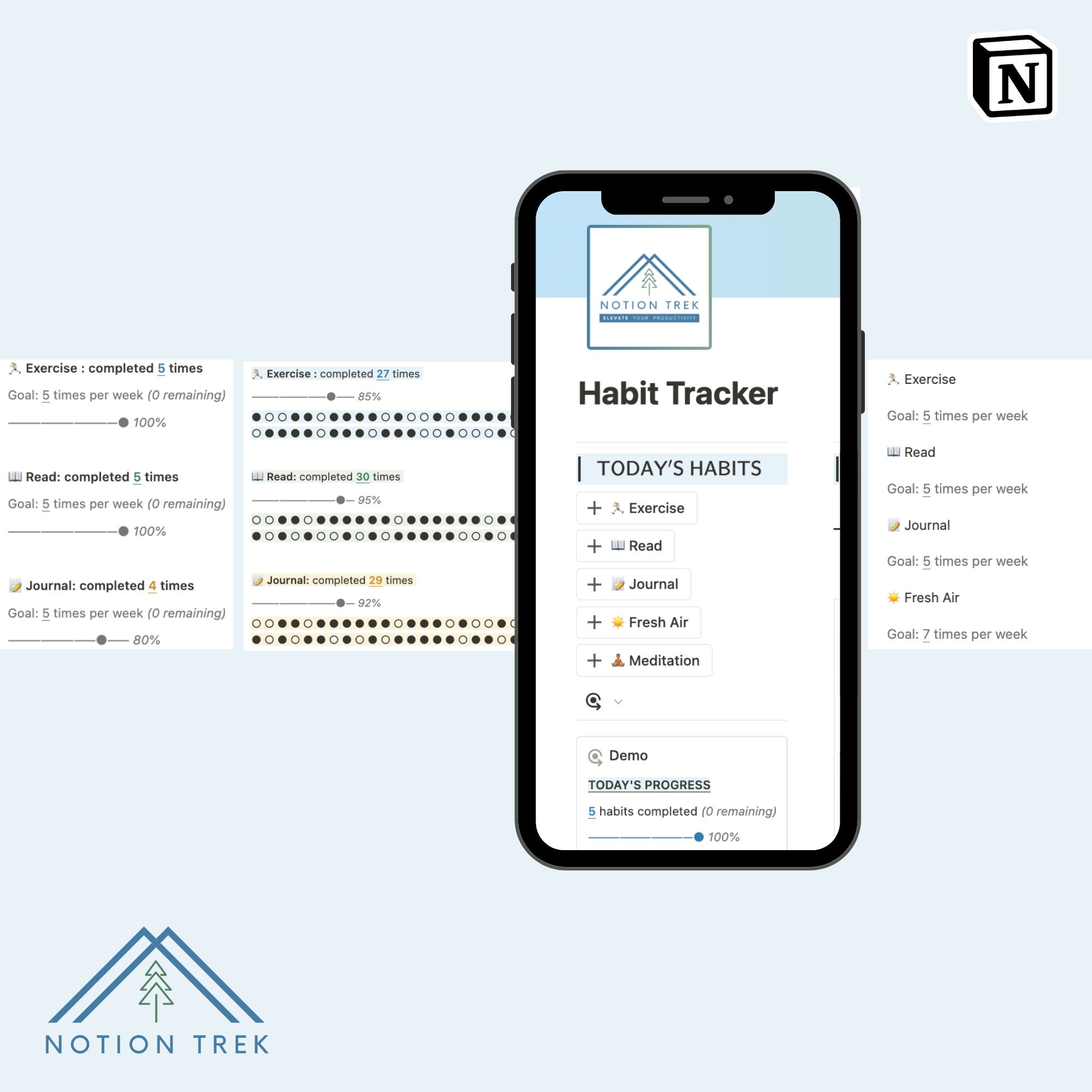 Habit Tracker | Notion Template | Daily Habit Tracker | Notion ...
