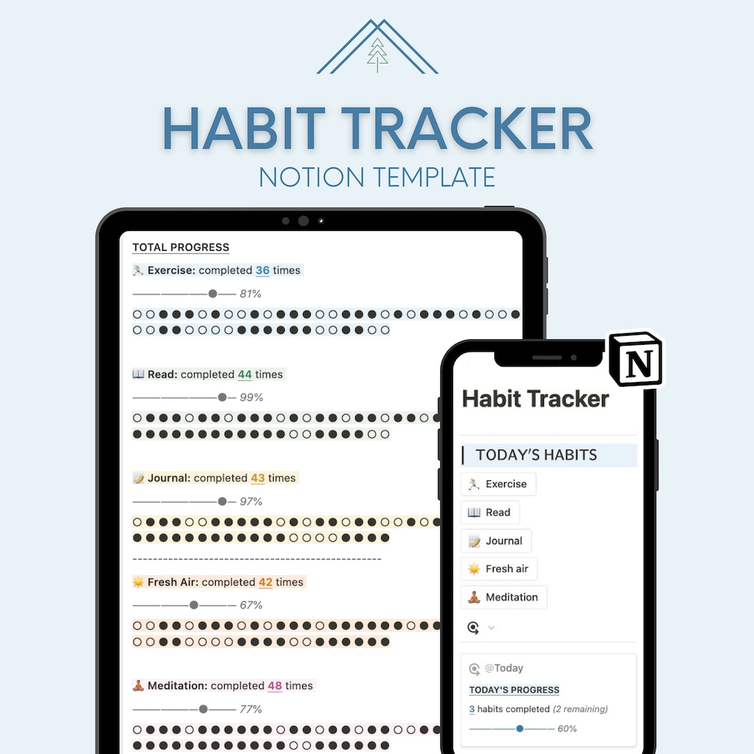 Habit Tracker | Notion Template | Daily Habit Tracker | Notion ...