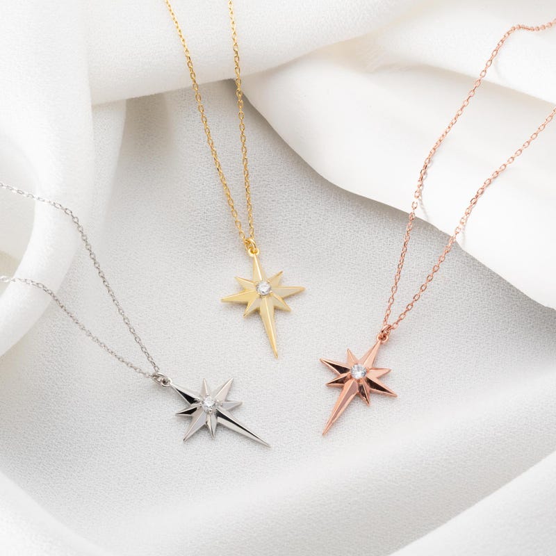 North Star Necklace - Etsy