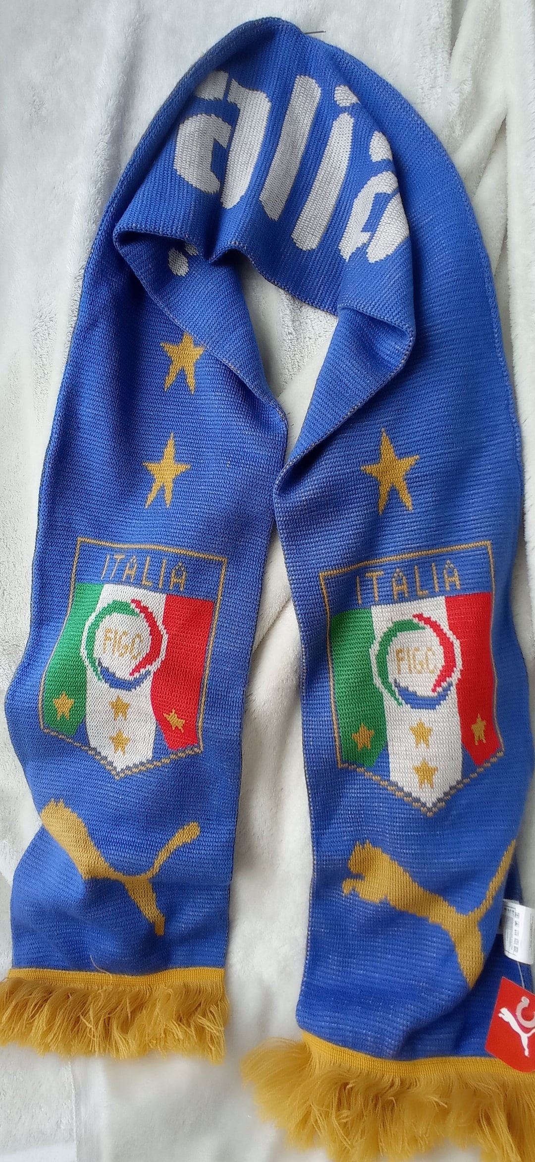 Puma Blue Italy National Team Football Scarf - Etsy