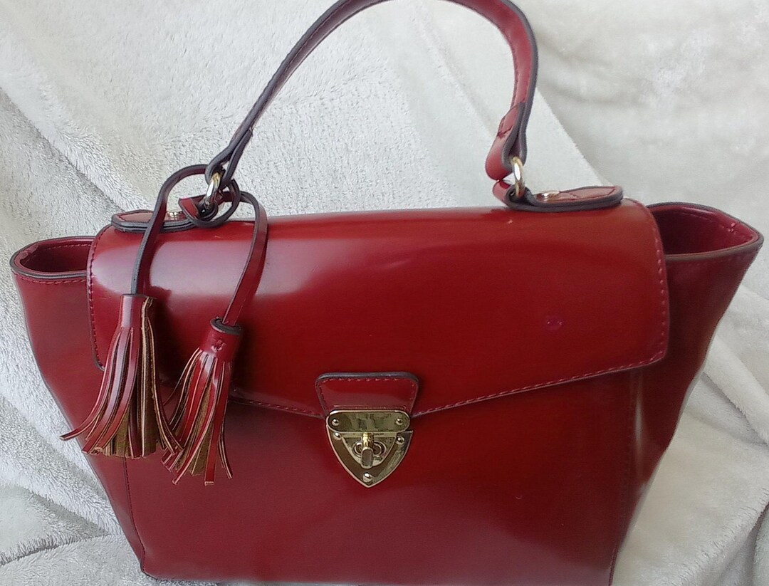 Vintage Red Patent Principles by Ben De Lisi Designer Handbag - Etsy