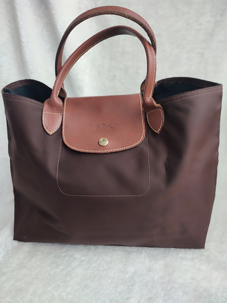 Longchamp Nylon Brown Tote Bag - Etsy UK