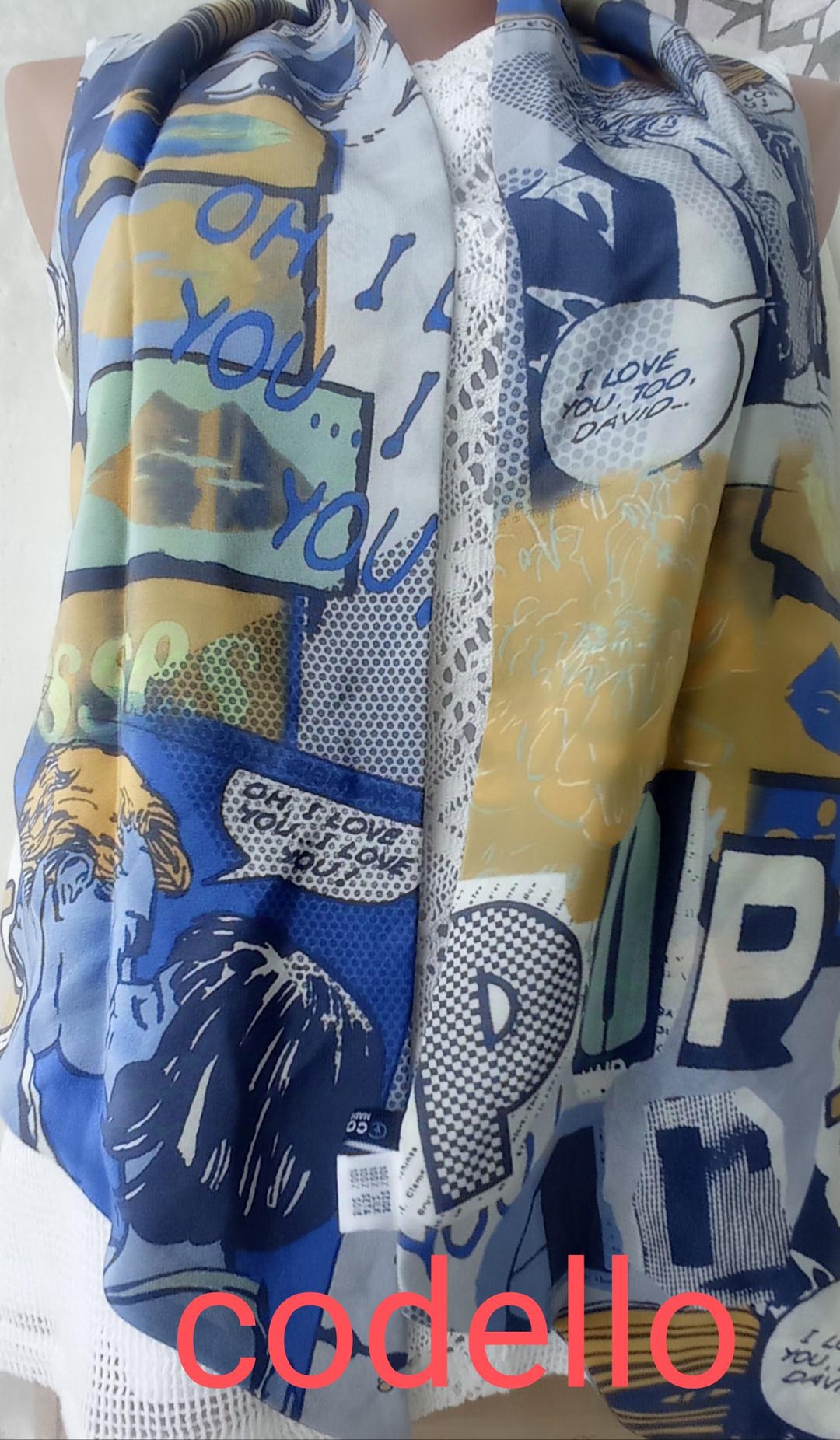 Codello Long Silk Scarf, Made in Italy, Vintage - Etsy