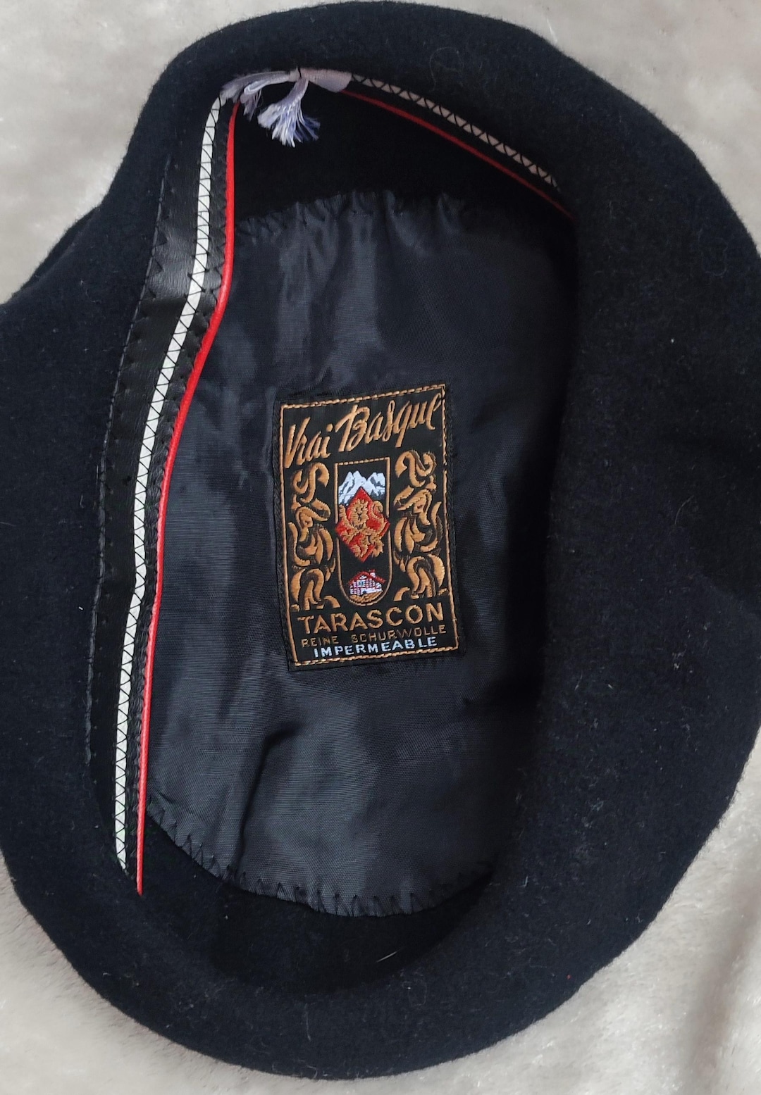 Vrai Basque Black French Wool Beret,french Army Heritage - Etsy