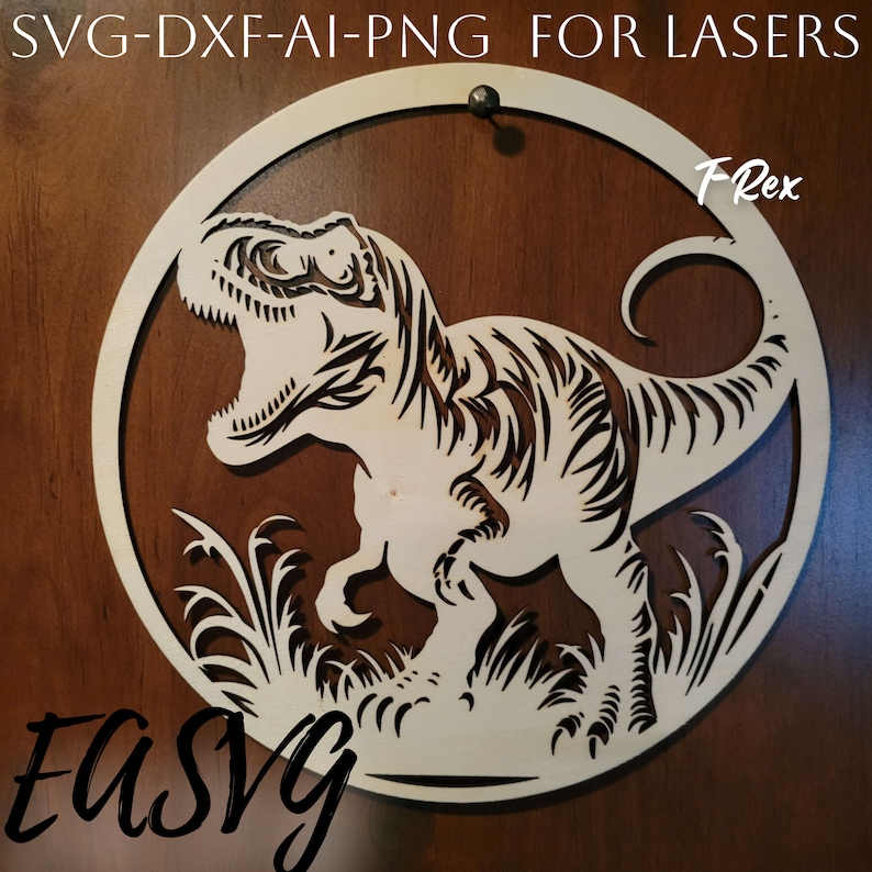 T-rex Dinosaur Laser-cut File - SVG, DXF, Ai, PNG for Glowforge, Xtool ...