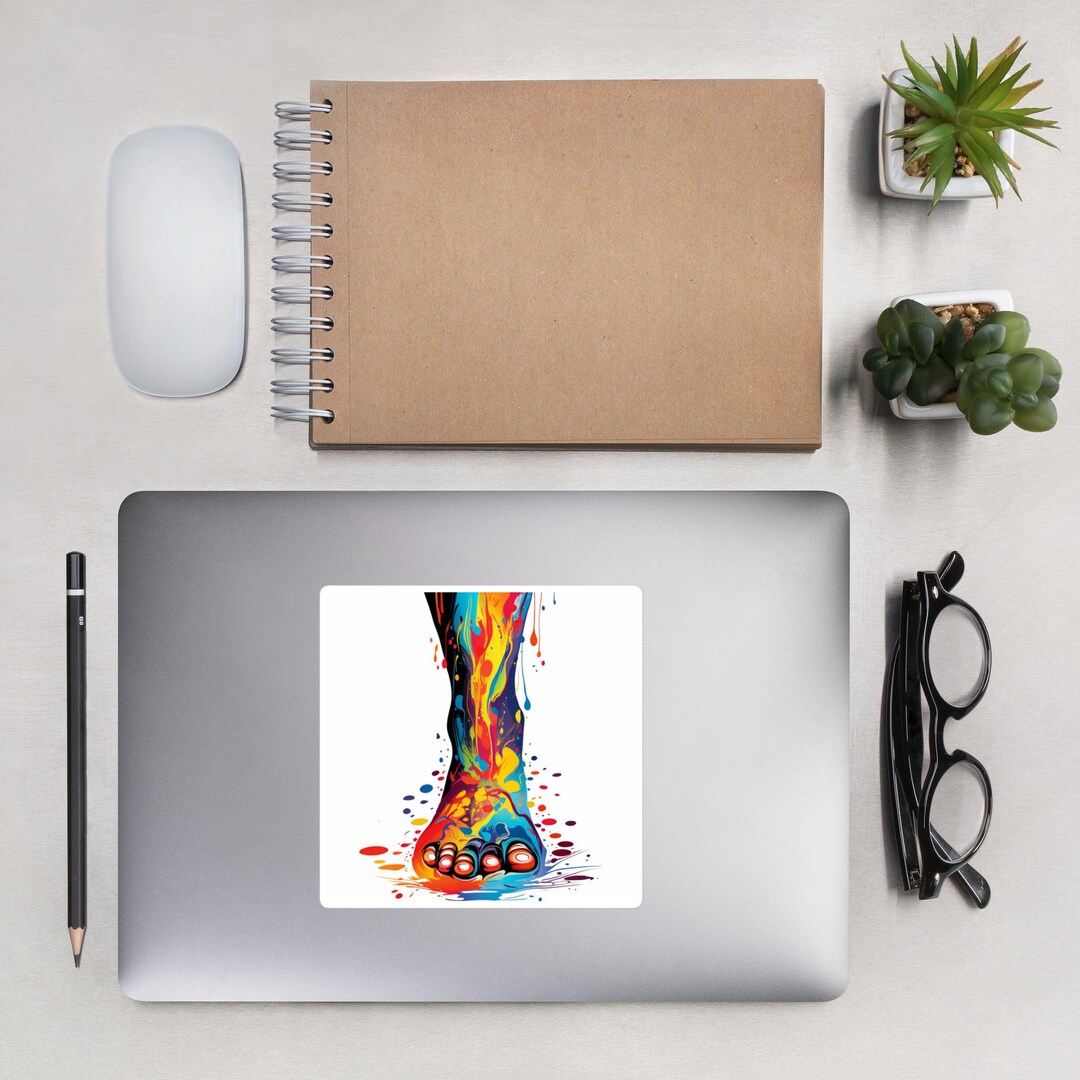 Foot and Ankle Colorful Exploding Paint Sticker - Etsy