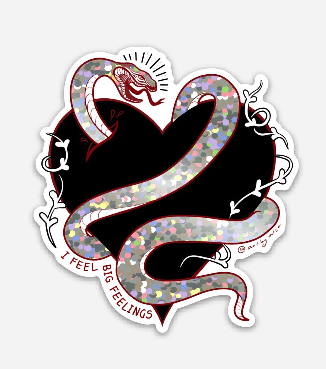 I Feel Big Feelingsss, Vinyl Glitter Sticker - Etsy
