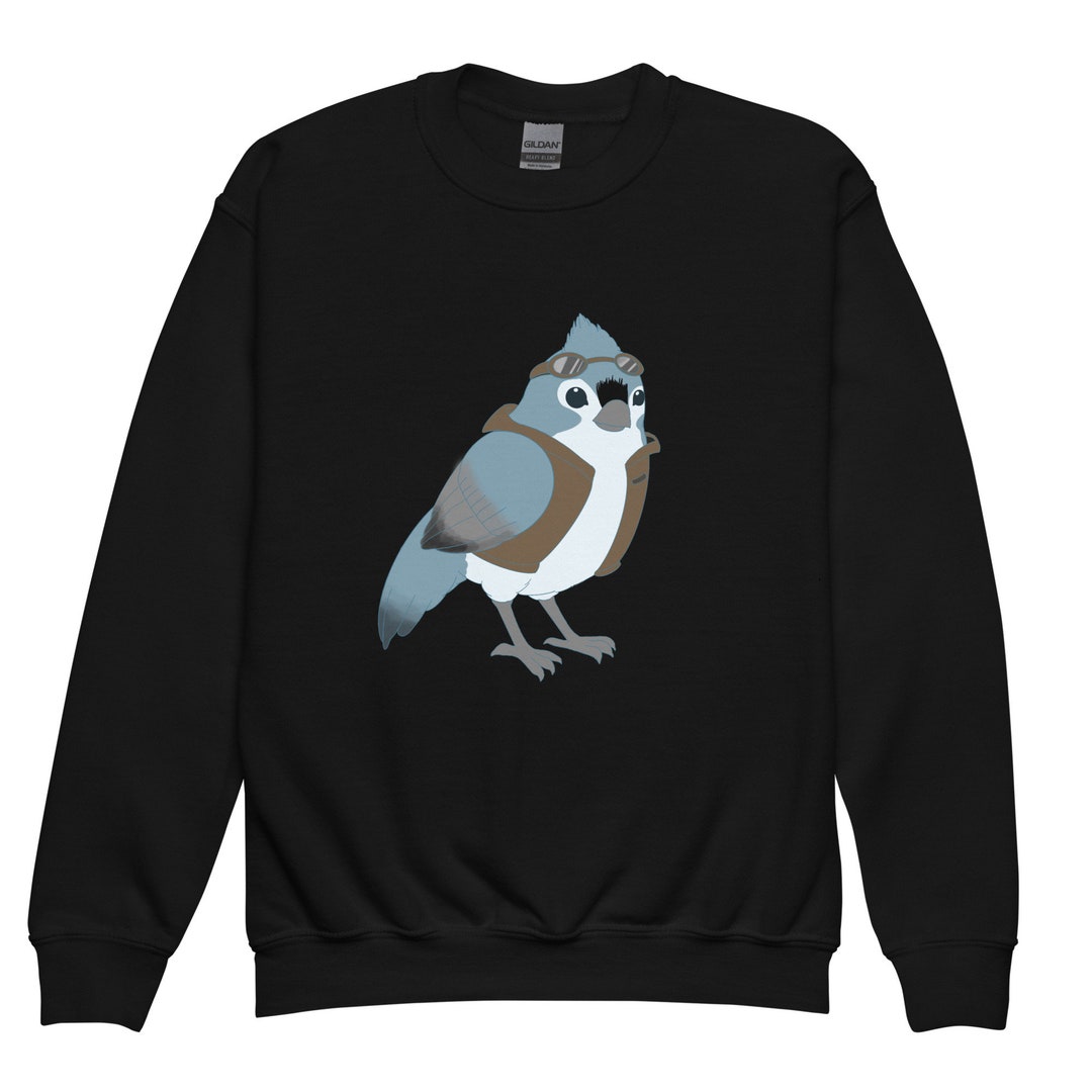 Aviator Tufted Titmouse tuffty youth Crewneck - Etsy