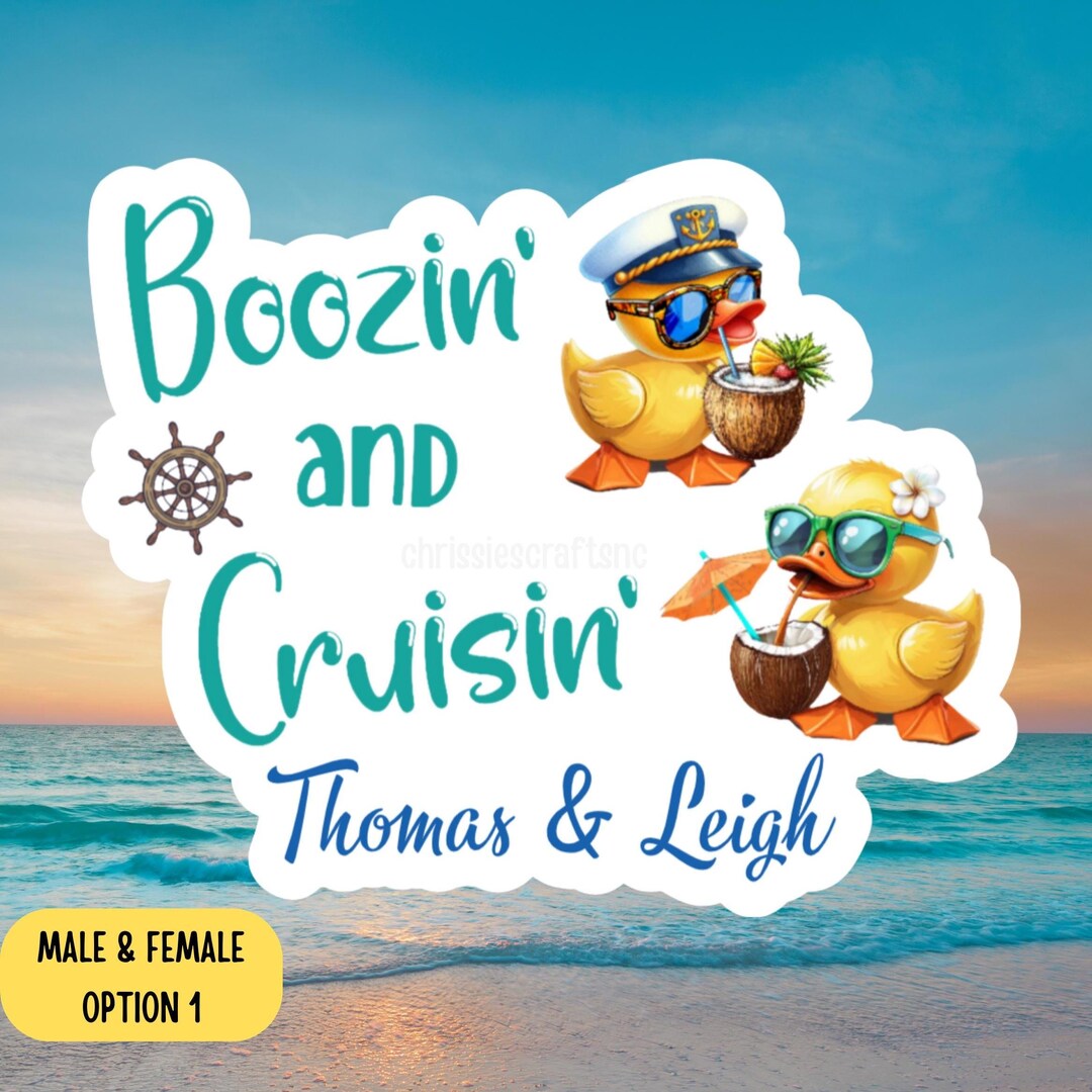 Personalized Cruise Door Magnet: Boozin' and Cruisin' Stateroom Decor ...