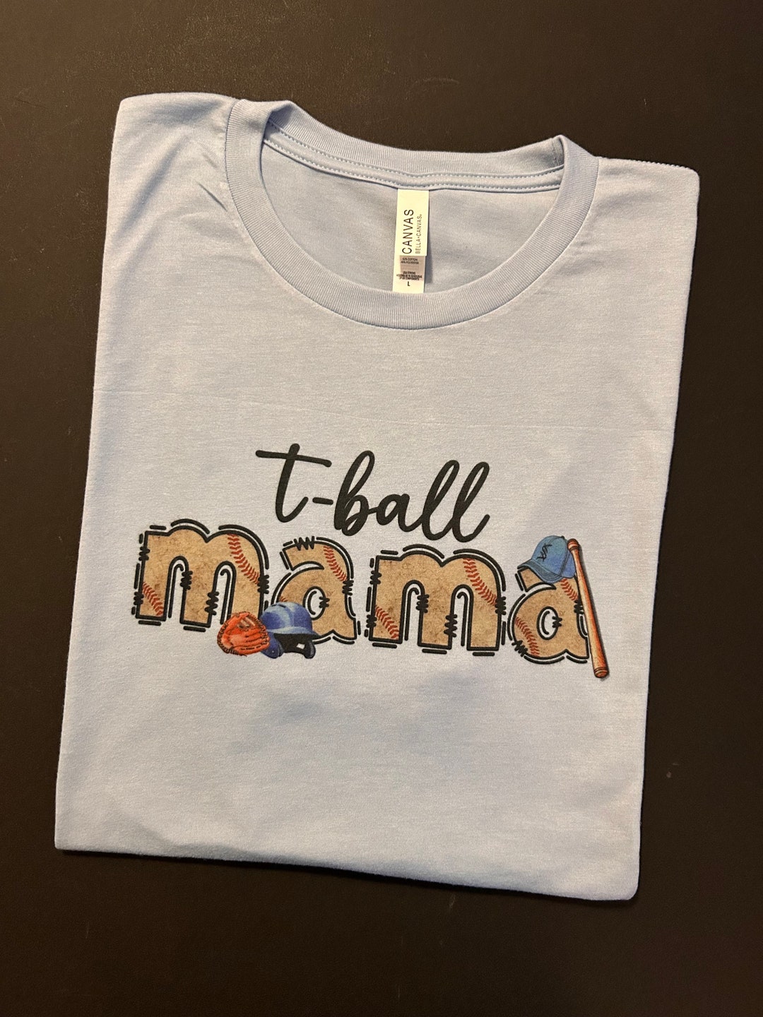 T-ball Mama Doodle Font Tee - Etsy
