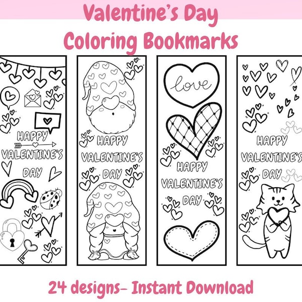 Valentine Bookmark - Etsy