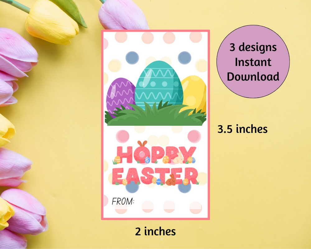 Easter Gift Tags, Printable PDF, Instant Download, Easter Printable ...
