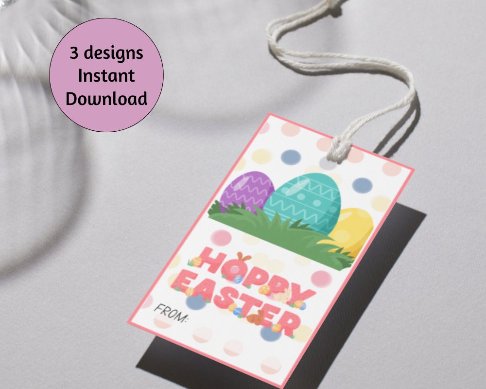 Easter Gift Tags, Printable PDF, Instant Download, Easter Printable ...