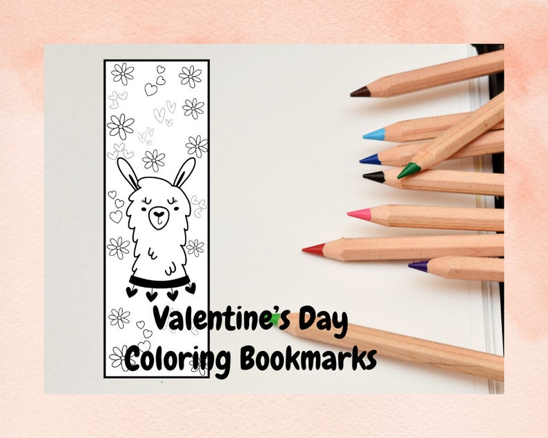 Kids Valentine's Day Bookmarks | Friendship Coloring Activity ...