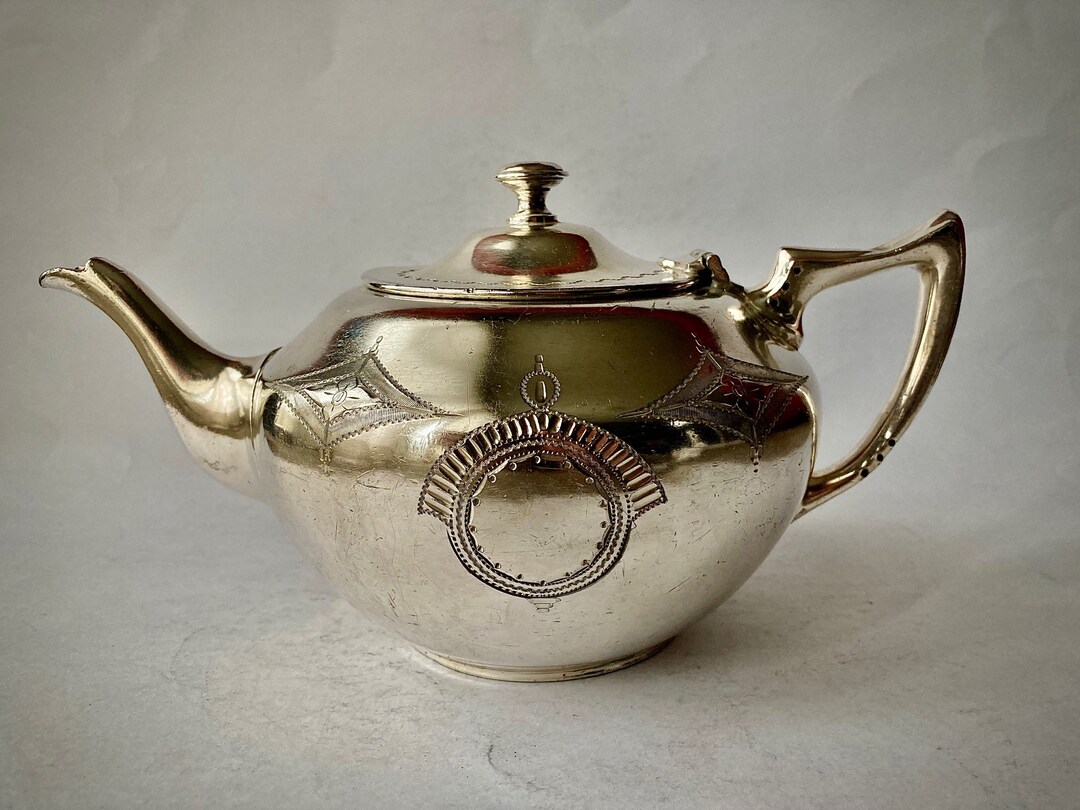 Rare Phillip Ashberry & Sons Edwardian Period Silver and Nickel Tea Pot ...