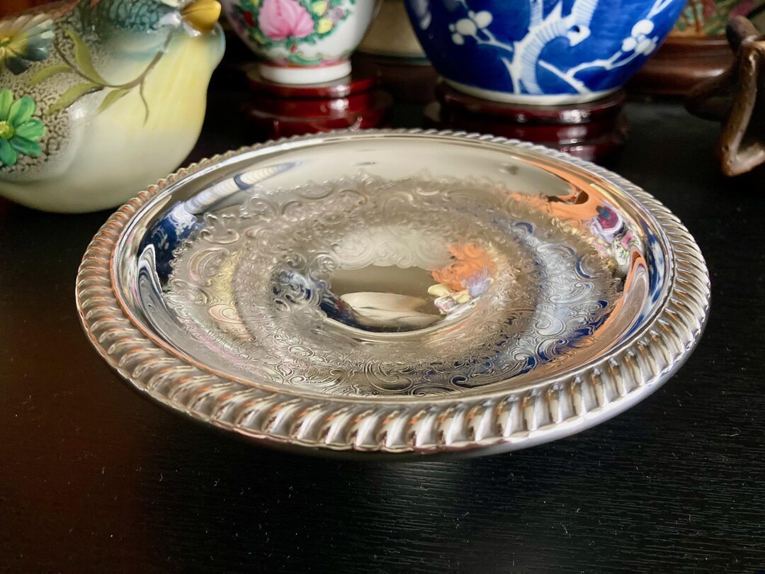 Vintage Barker Ellis Silver-plated Pedestal Dish – Made in England ...