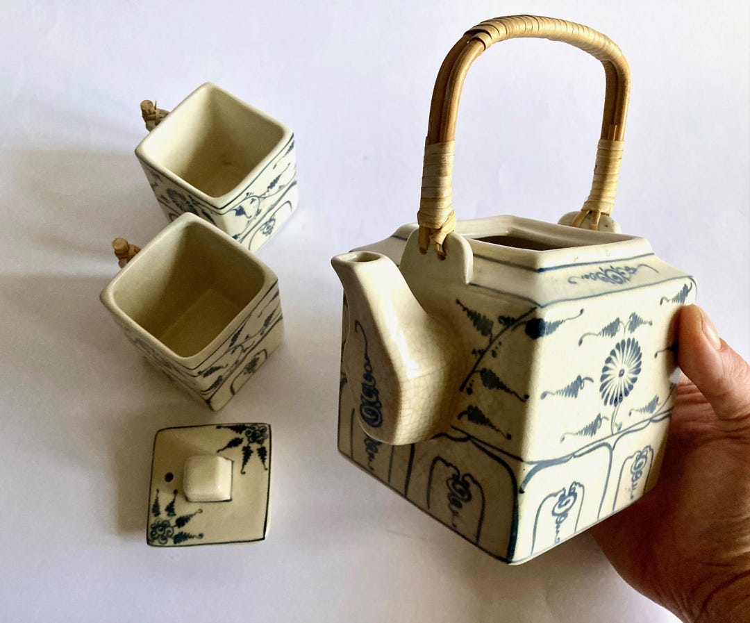 Mid-century Bat Trang Village Vietnamese Ceramic Teapot Set - C.1960 ...