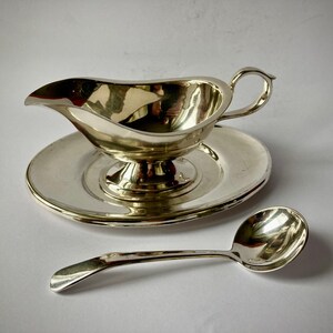 Vintage Silver-plated Sauce Boat Set 1930's Great Condition Raeno rspco ...