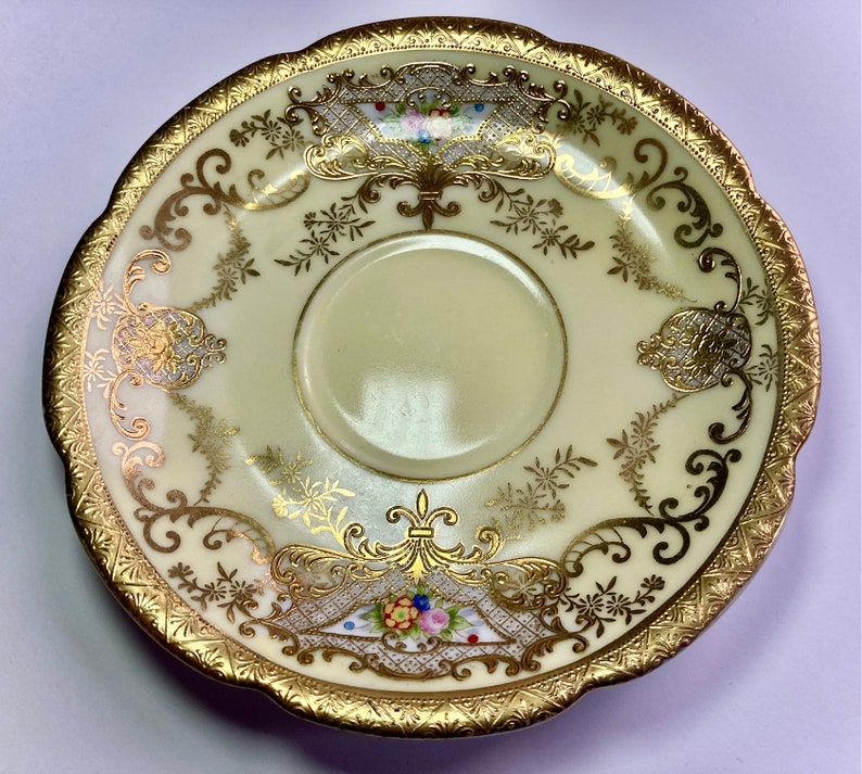 Outstandingly Rare 1935 Noritake Gilt Teacup Trio Amazing Condition and ...