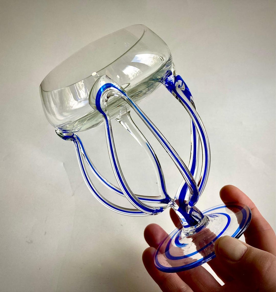 Vintage 'jozefina' Jellyfish Vase by Jozef and Ella Jankowska - Jozefina Glass Factory - Poland ...