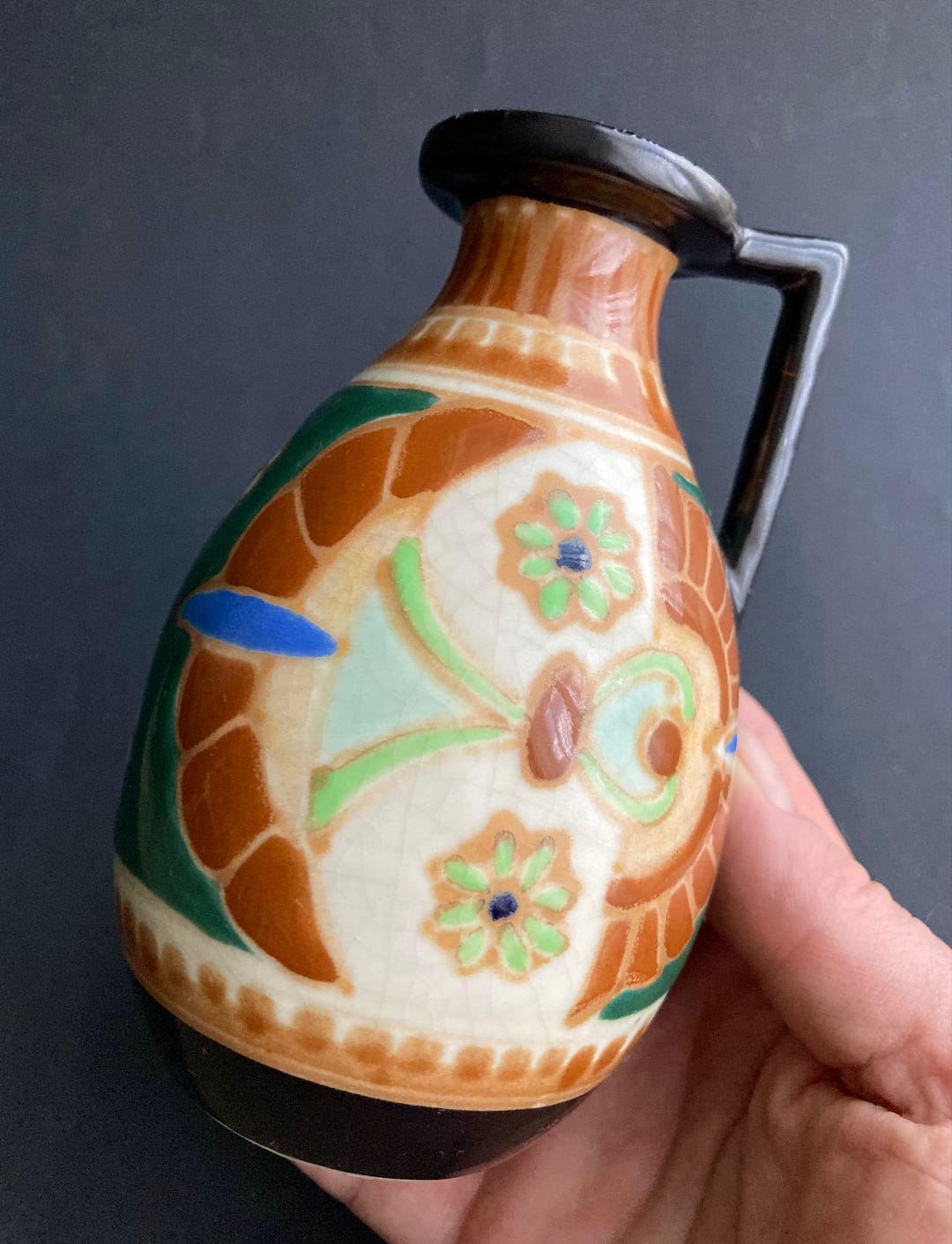 Antique Gouda Pottery Jug – Art Nouveau Dutch Decor, Circa 1930 - Etsy ...