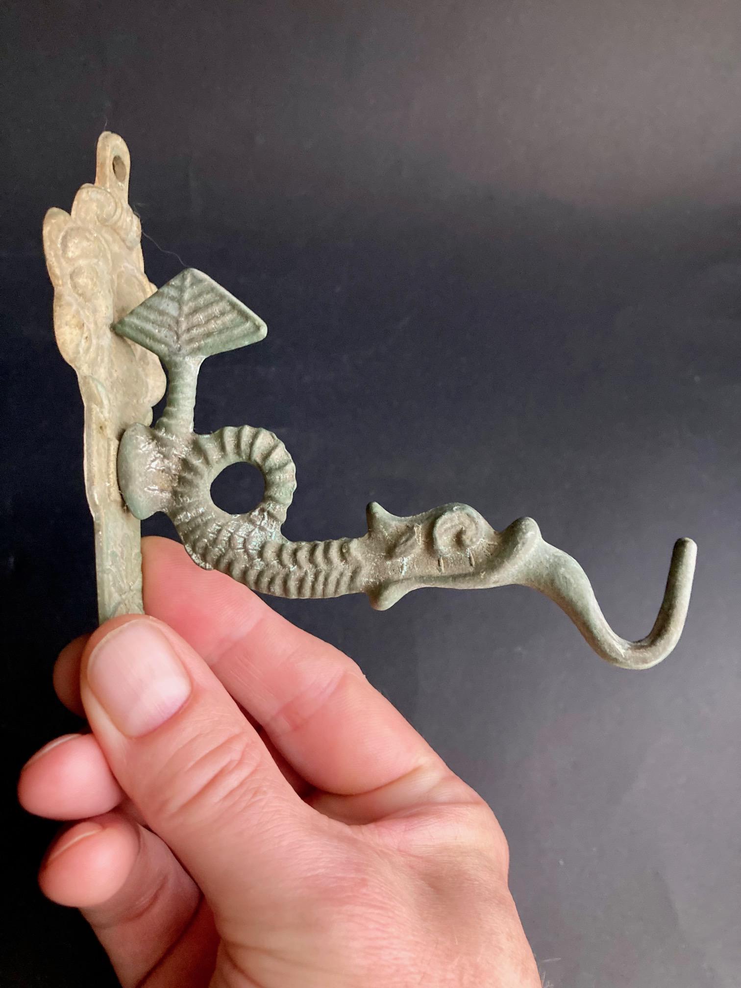 Antique Chinese Dragon Wall Fixture C.1900-1920 Amazing Natural Brass ...