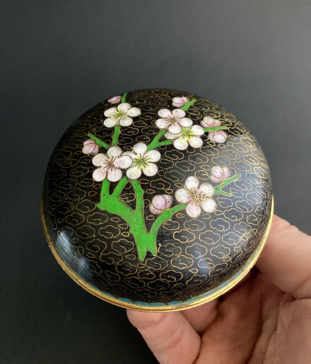 Vintage Cloisonne Trinket Box – Beijing Enamel Floral Design, C.1970 - Etsy