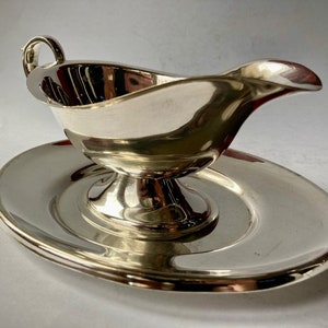 Vintage Silver-plated Sauce Boat Set 1930's Great Condition Raeno rspco ...