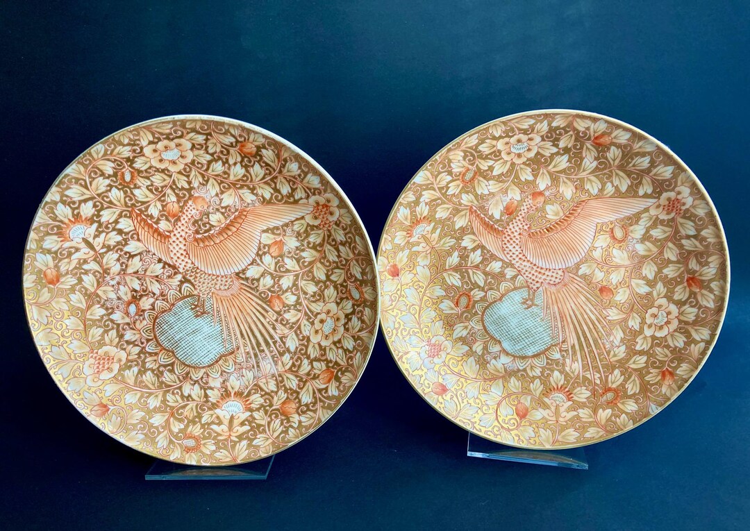 Antique Fukagawa Seiji Porcelain Plates - Arita C.1900-1915 - Hand ...