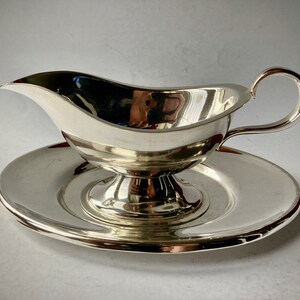 Vintage Silver-plated Sauce Boat Set 1930's Great Condition Raeno rspco ...