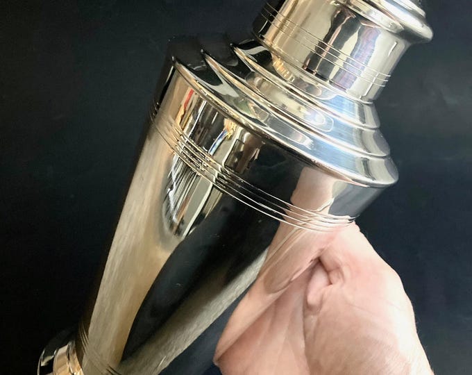 Antique Art Deco Silver-plated Cocktail Shaker - C.1930's - Hecworth ...