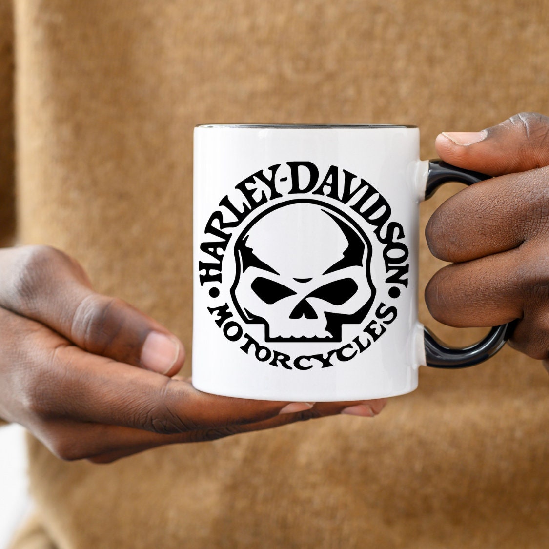 Harley Davidson Skull Logo Mug, Harley Davidson, HD Mugs, Motorcycle ...