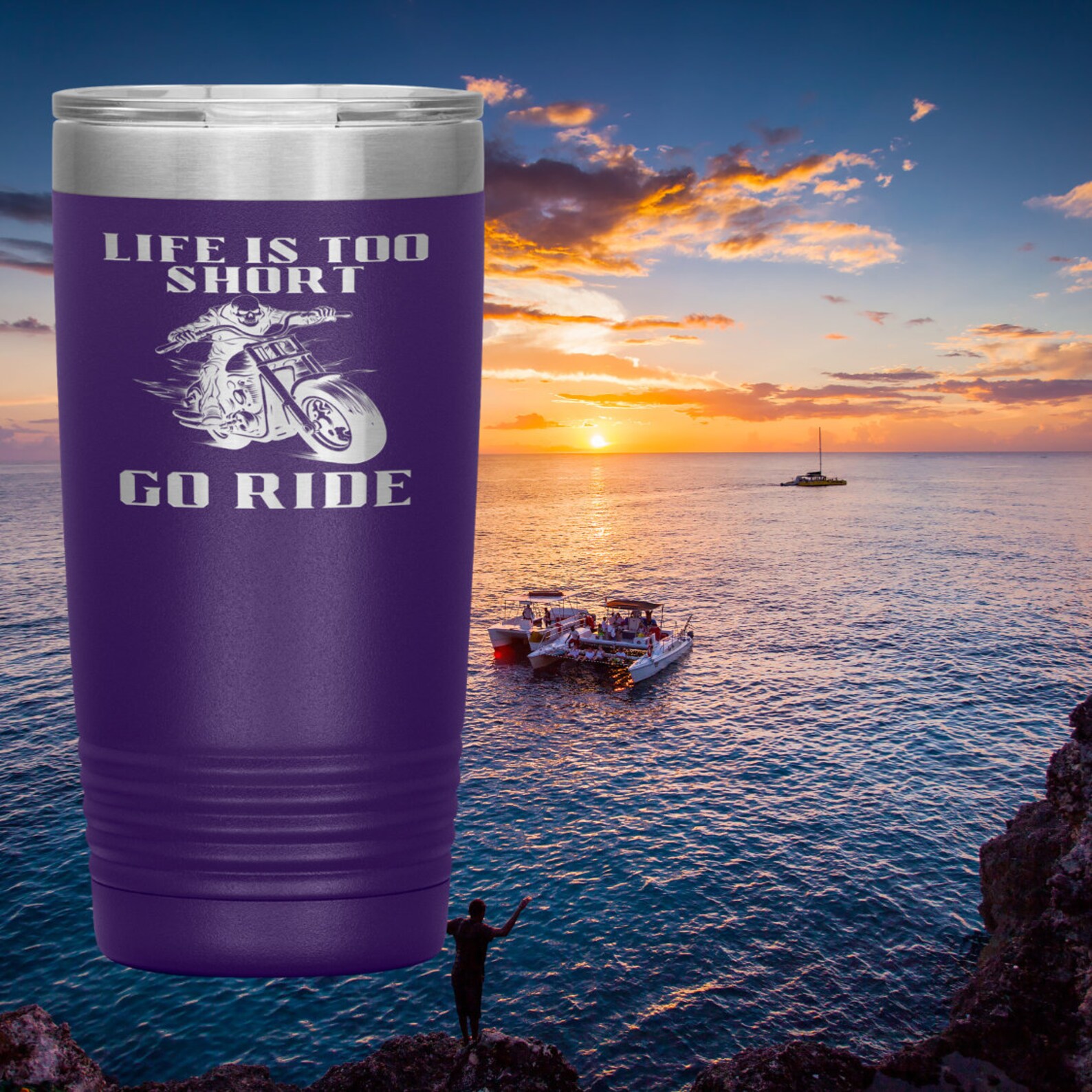 Life is Too Short Go Ride Tumbler, Ride Motorcycles, Motorcycle ...