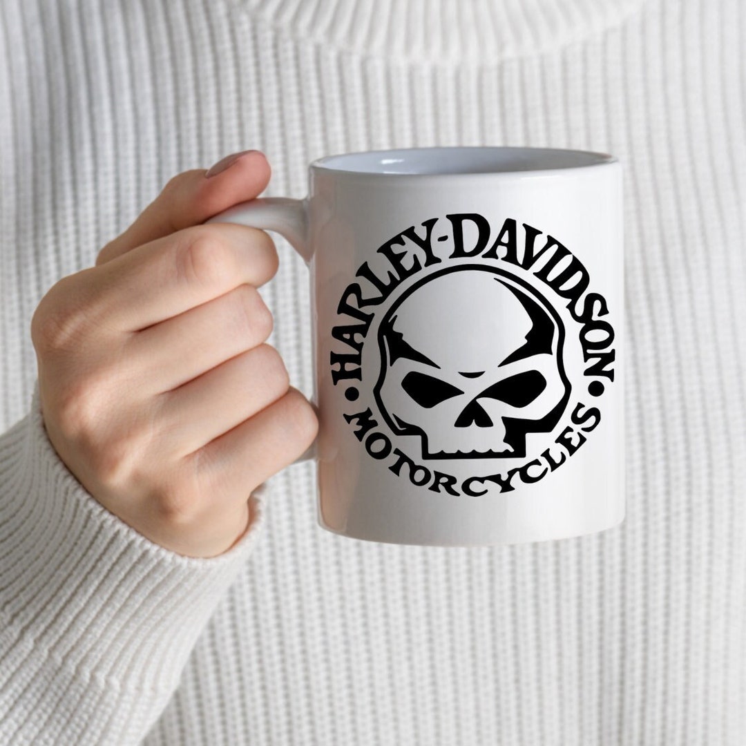 Harley Davidson Skull Logo Mug, Harley Davidson, HD Mugs, Motorcycle ...