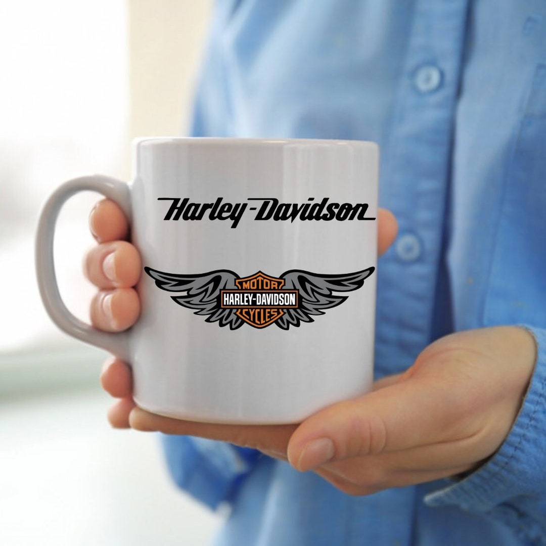 Motorcycle, Harley Davidson Wings Mug, Motorcycle Mugs, Motorcycle Gift ...