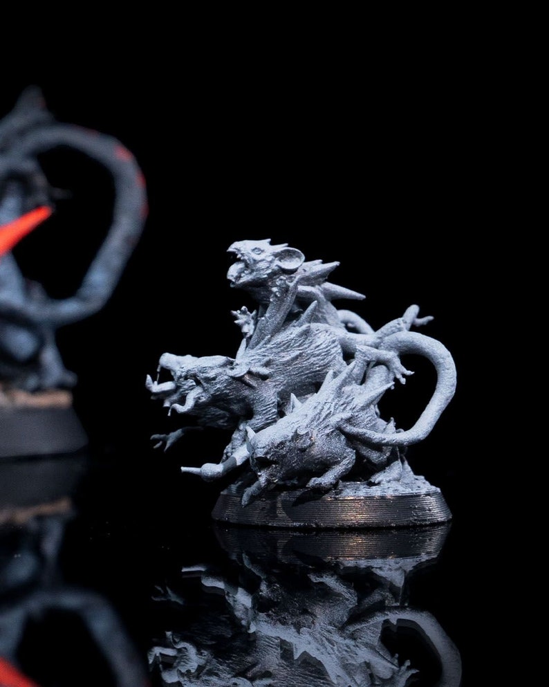 Rat Swarm, Miniature, Necromancer, 3D Print, DND Miniature, Fantasy ...